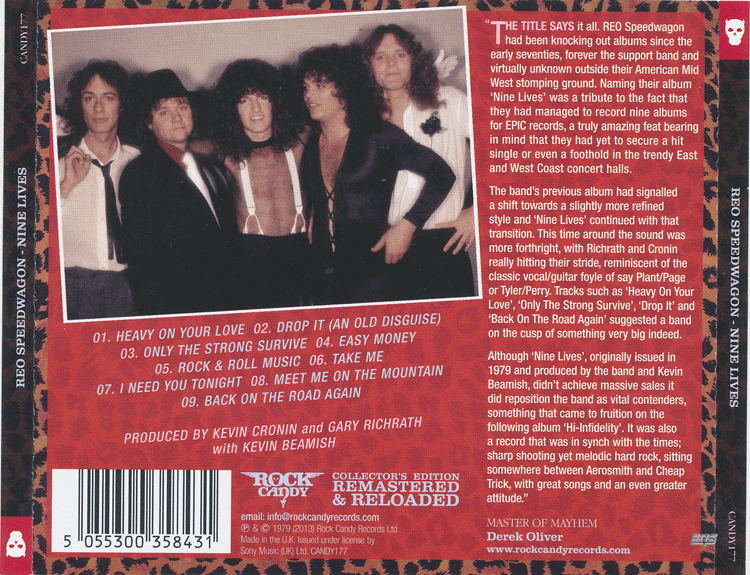 REO Speedwagon Nine Lives REO Speedwagon Nine Lives